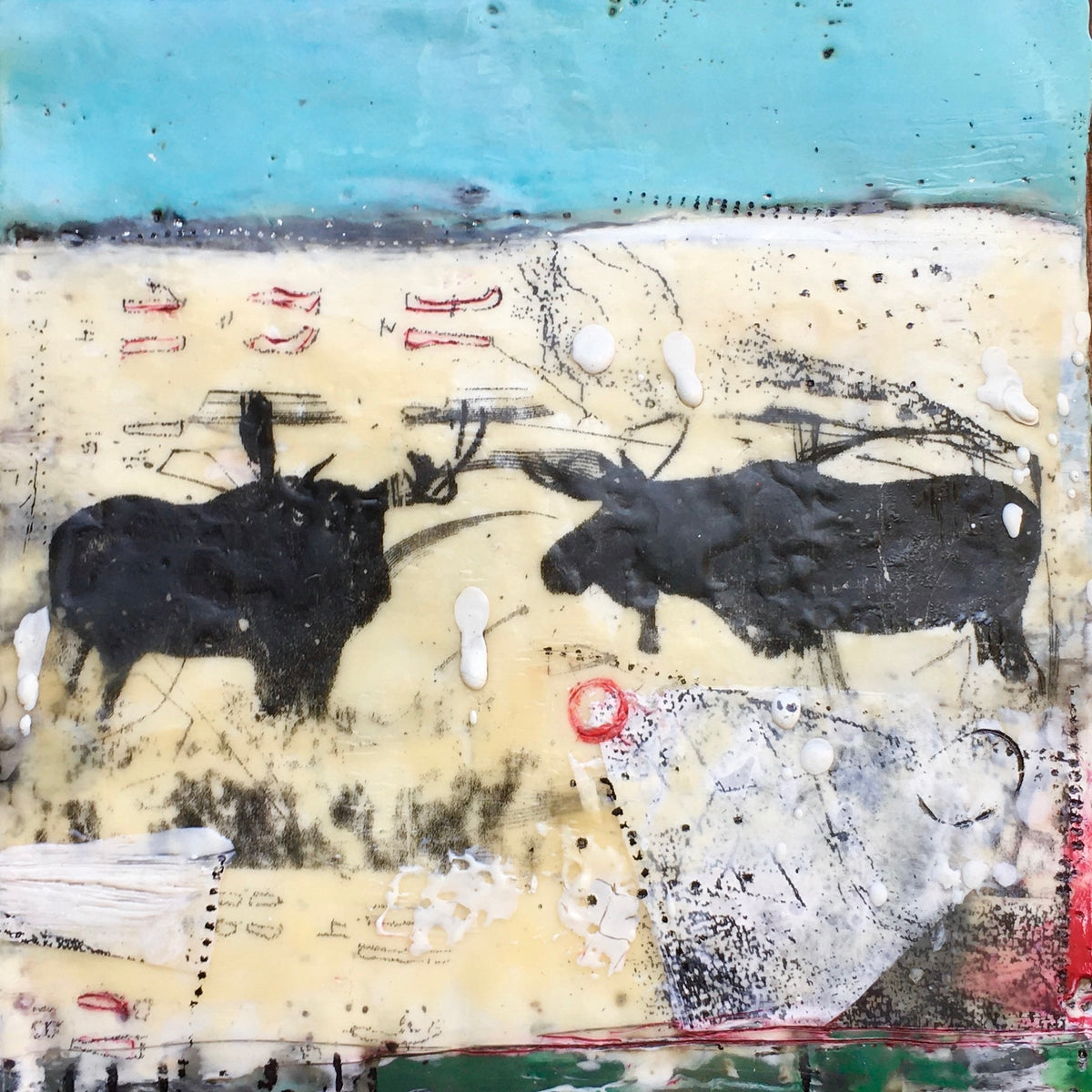 Susan Ukkola "Two Moose With Horizon" – Cube Projects